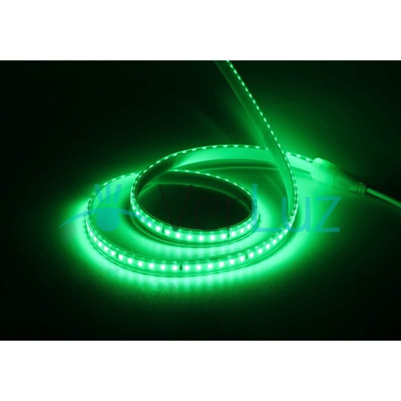 Cinta LED ECO 7 watt / metro 220 Volt IP67 Verde (56w) - VerLuz Pro