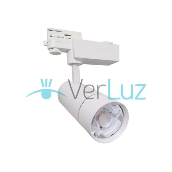 Foco LED a Riel Trifásico 40 watt Blanco IP20 Luz Fría Neutra o Cálida ...