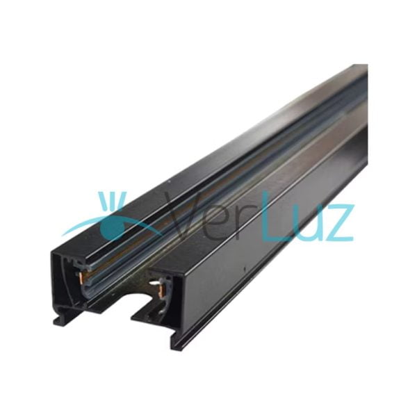 Riel Energizado Monofásico 1 Metro Negro - VerLuz Pro
