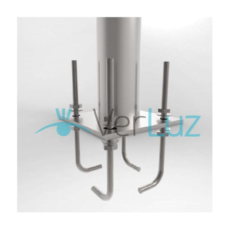 Poste Cónico y Canastillo 8 metros para Luminaria Vial y Pagoda LED ...