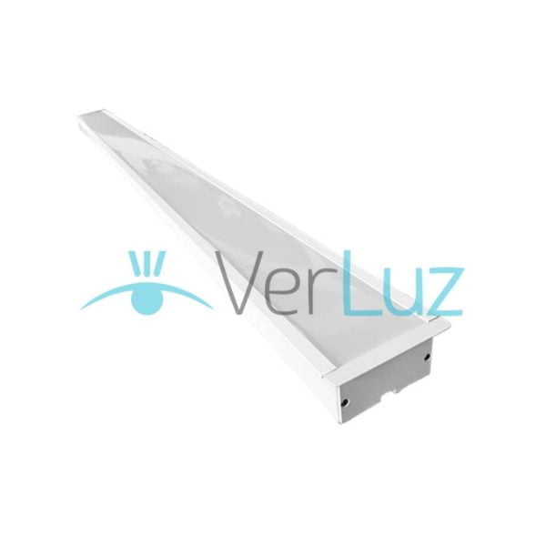 Luminaria Lineal LED Embutida 48 watt Blanca IP30 Luz Neutra (430w ...