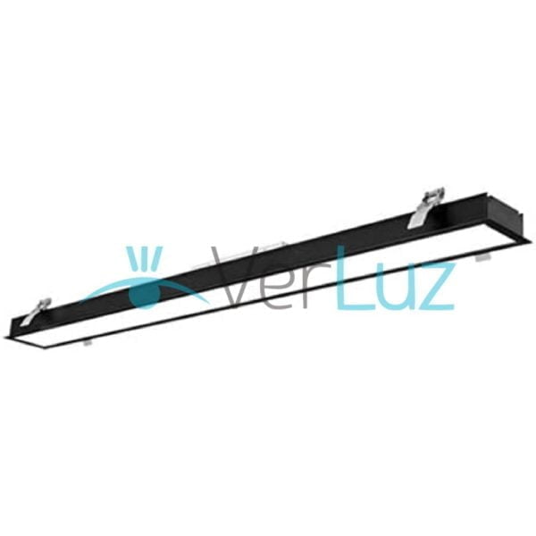 Luminaria Lineal LED Embutida 48 watt Negra IP30 Luz Neutra (430w ...