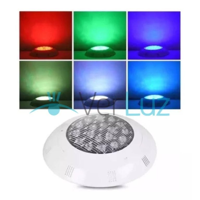 Foco LED Piscina 12 Volt 18 watt RGB IP68 (180w) - VerLuz Pro